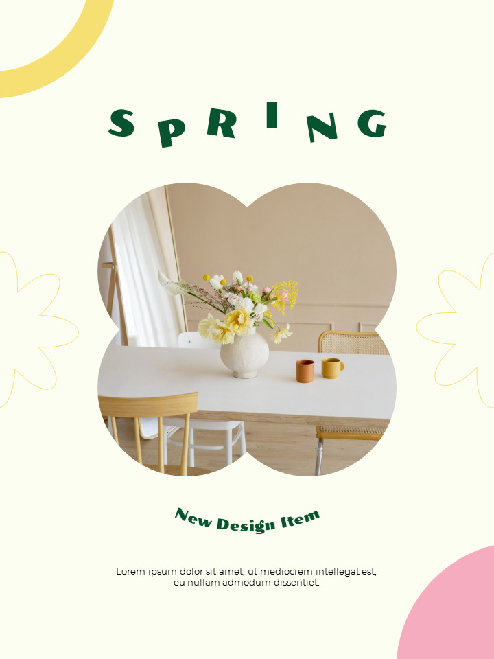 Spring Home Deco Interior Design Product Pitch Presentation Template