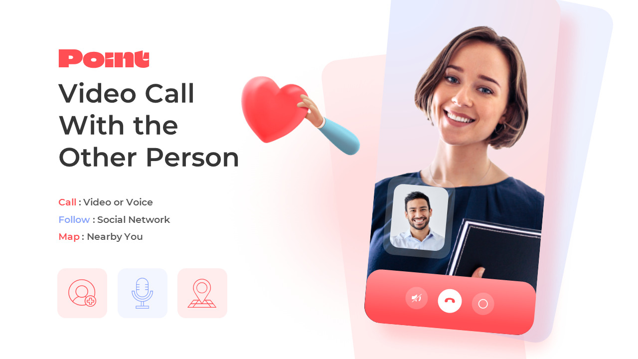 Find Your Love Dating App minimalist powerpoint template