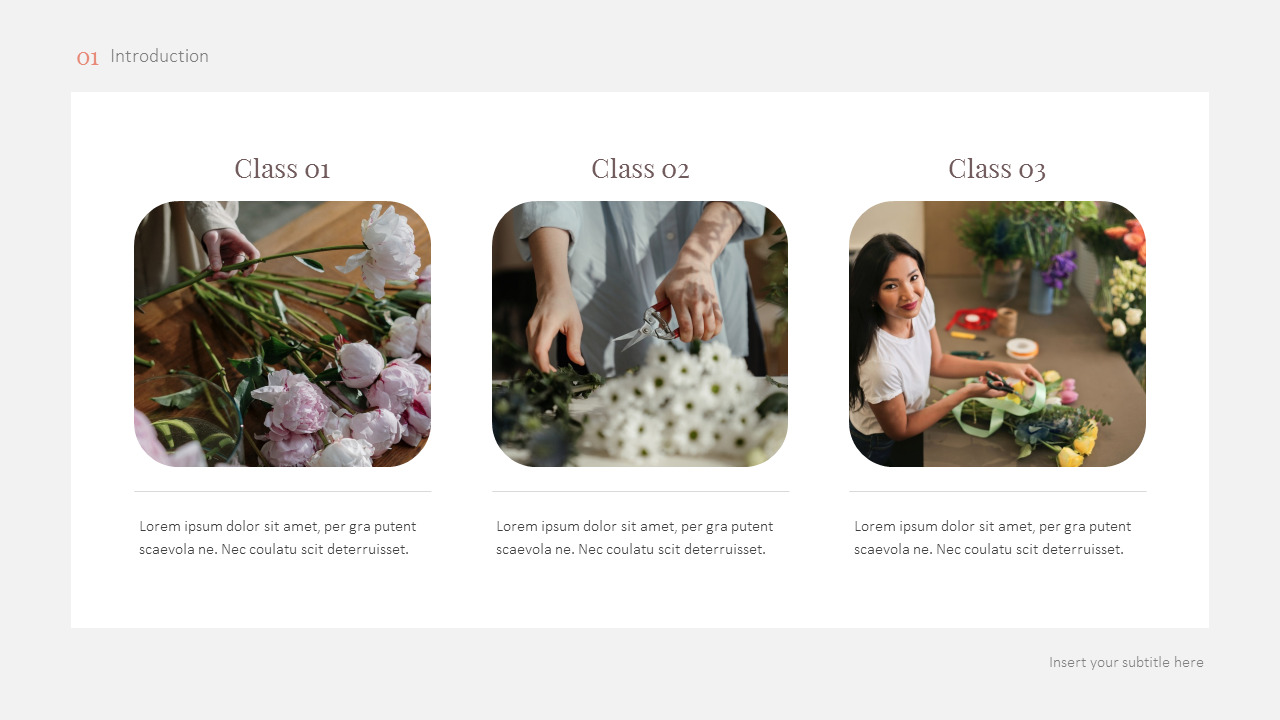 Floral Design Class Presentation PowerPoint|Lifestyle|Templates