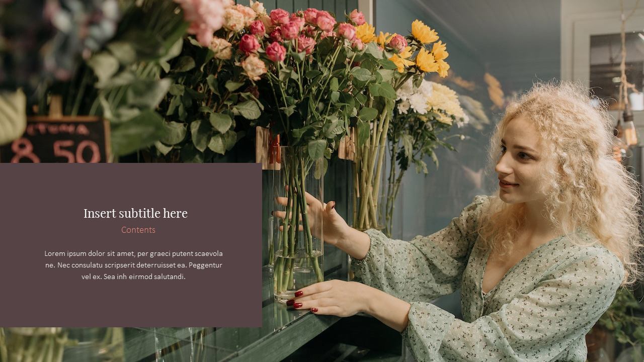 Floral Design Class Presentation PowerPoint|Lifestyle|Templates