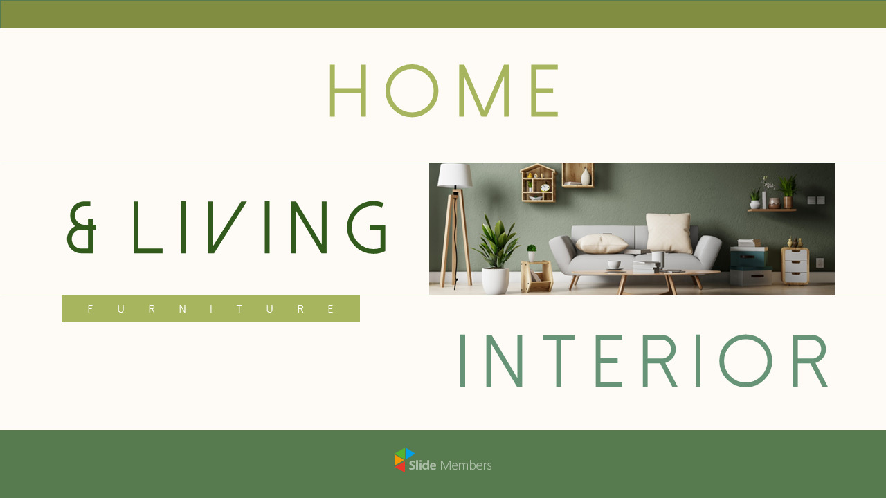 Home & Living Interior ppt template for pitch deck|Construction