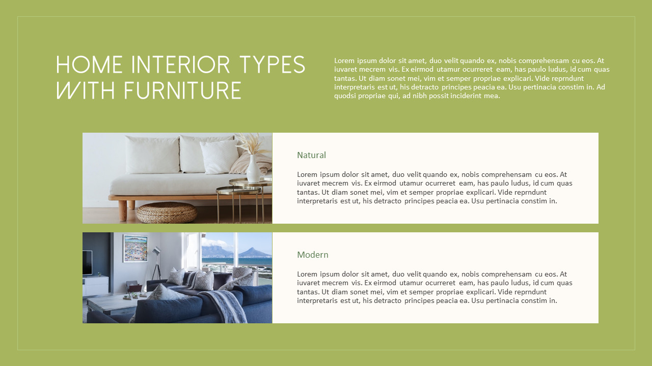Home & Living Interior ppt template for pitch deck|Construction