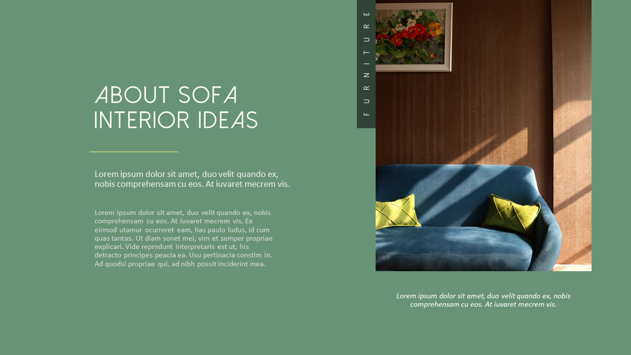 Home & Living Interior ppt template for pitch deck|Construction