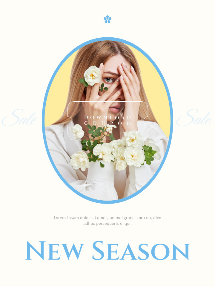 Spring Sale Coupon Event brochure design template