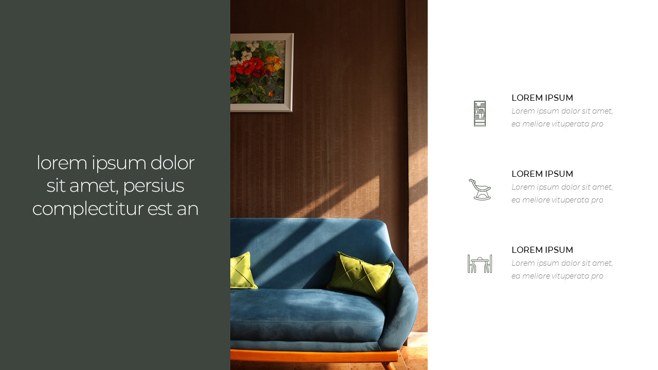 Wood Furniture elegant powerpoint templates