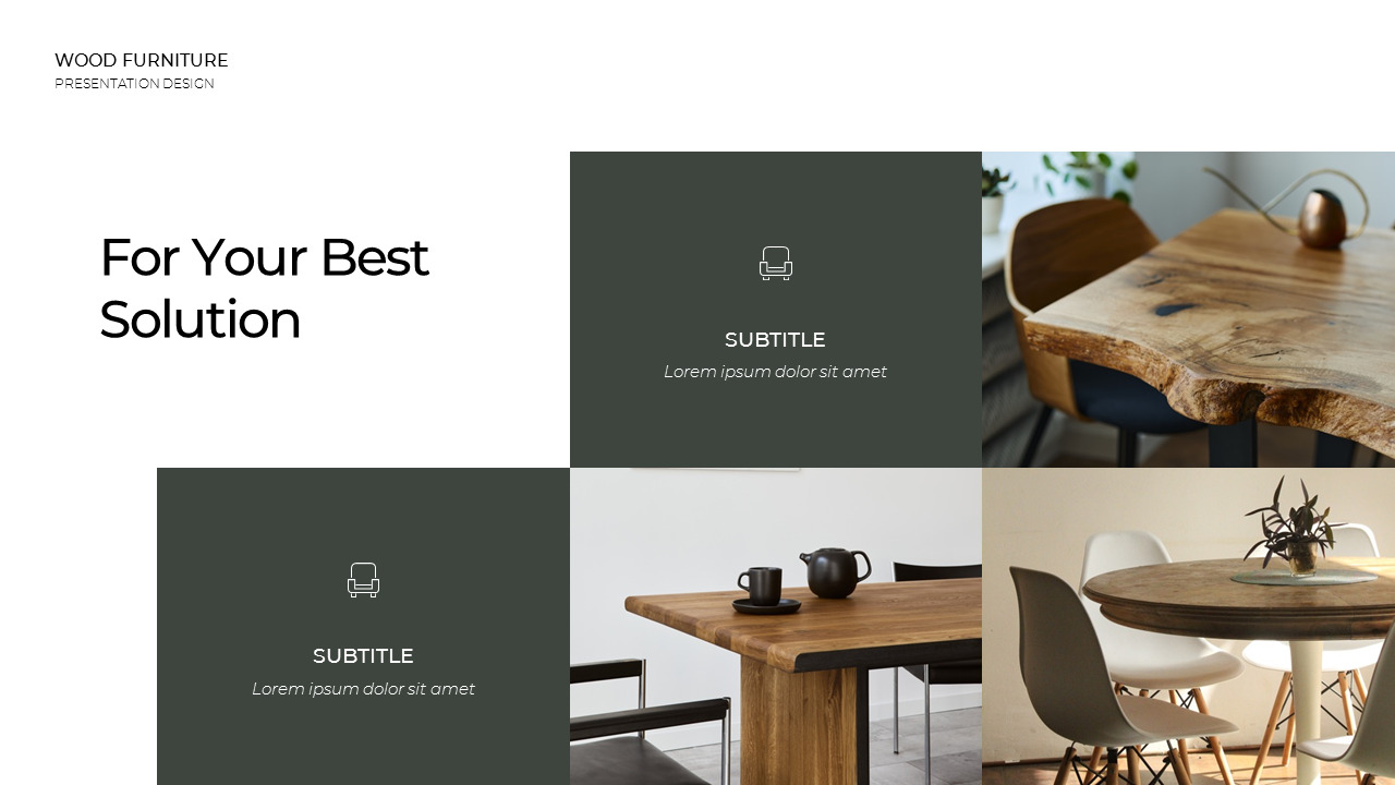 Wood Furniture elegant powerpoint templates