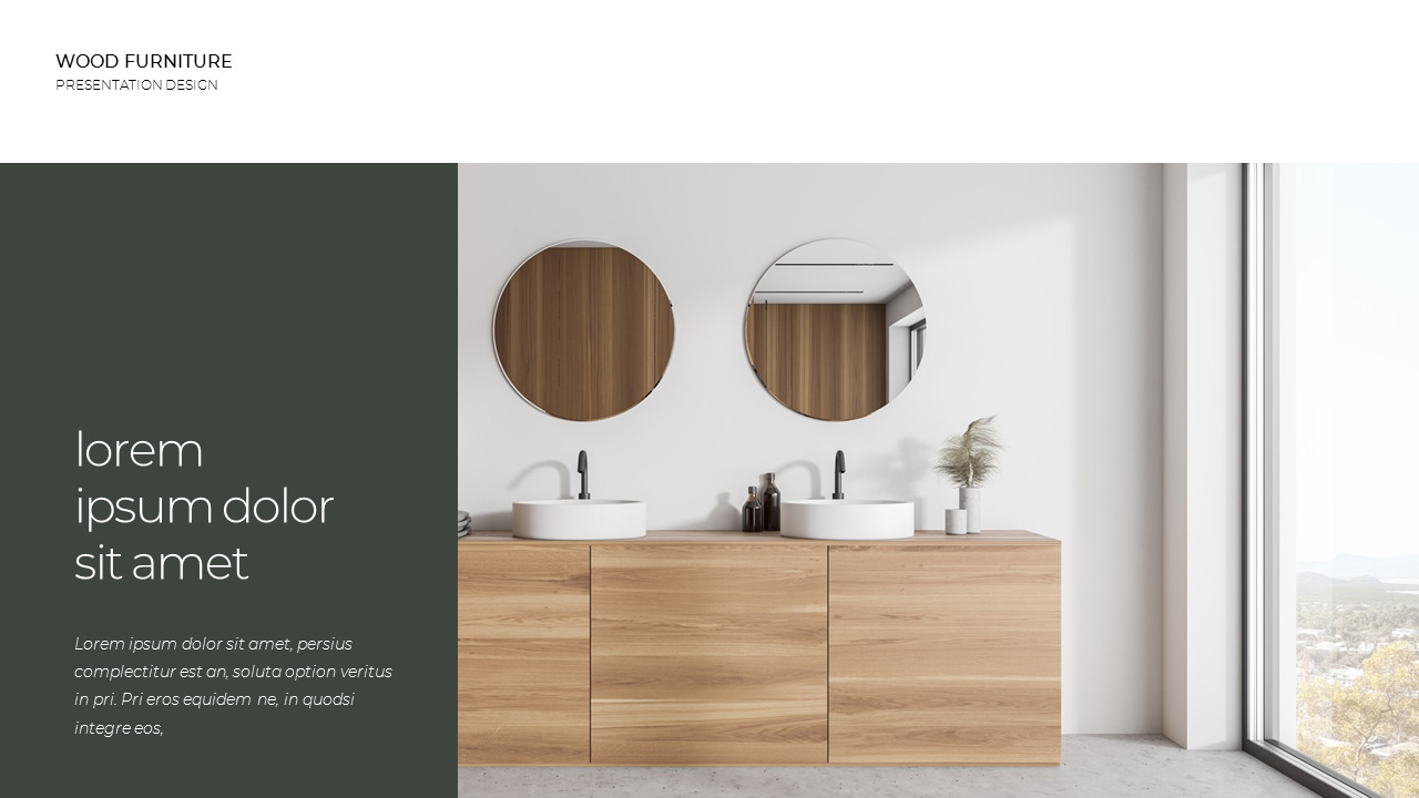 Wood Furniture elegant powerpoint templates