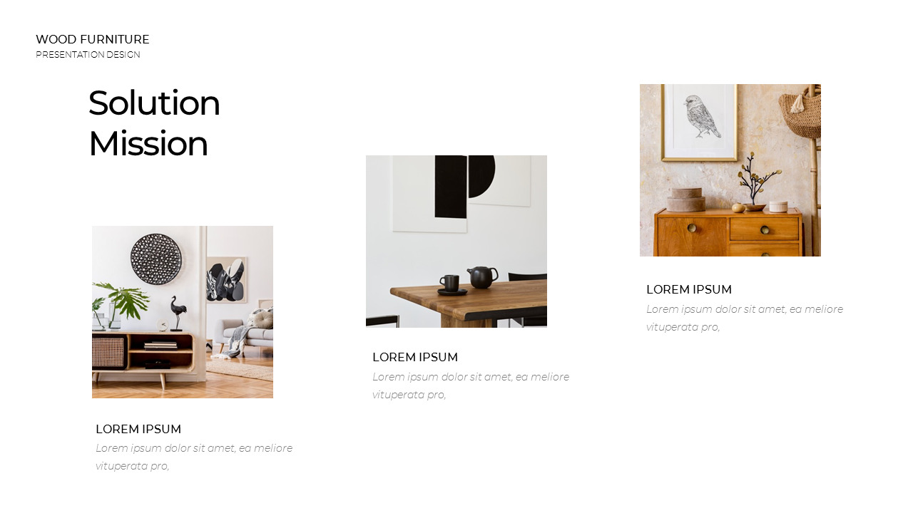 Wood Furniture elegant powerpoint templates