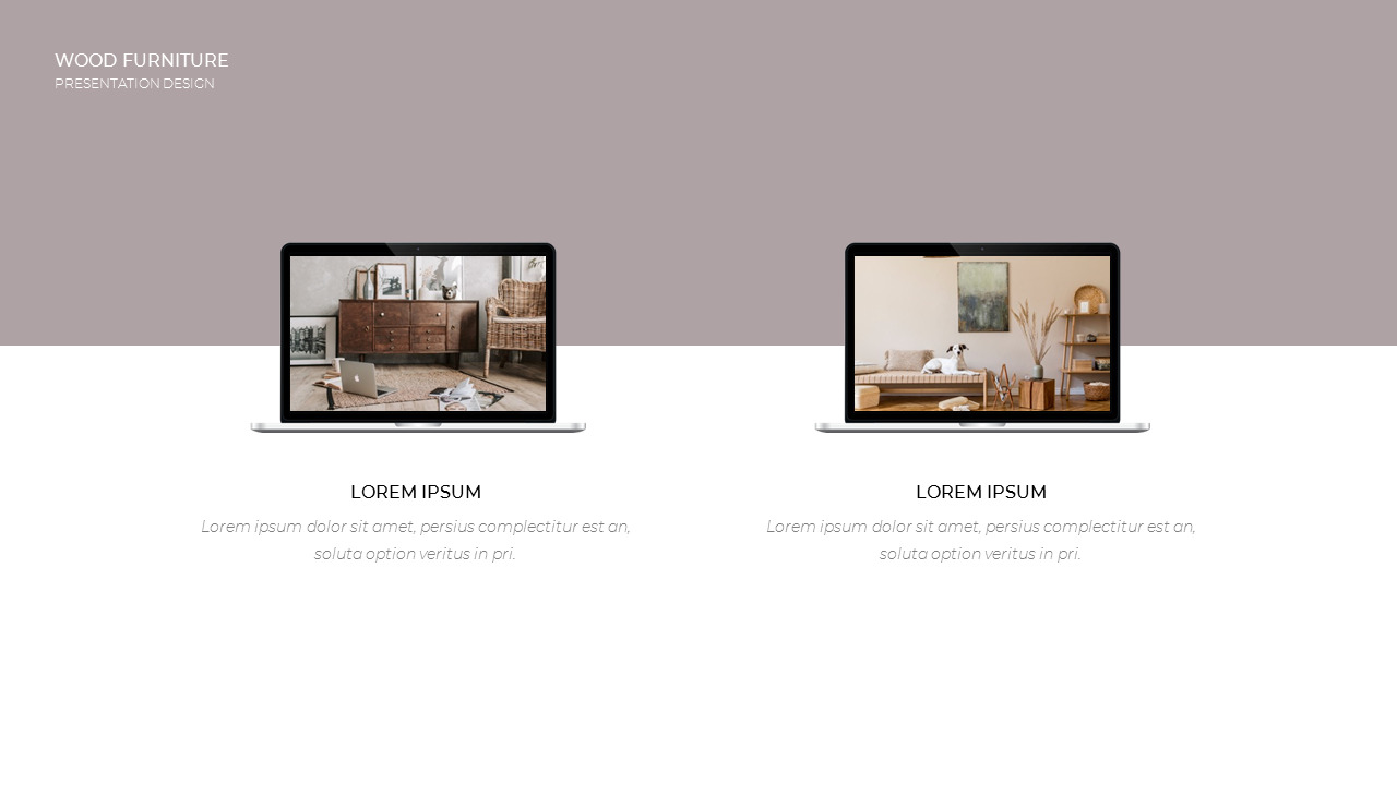 Wood Furniture elegant powerpoint templates