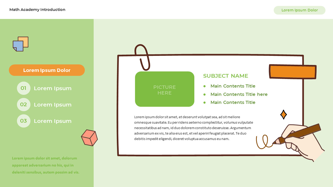 Math Academy Introduction Easy Presentation Template