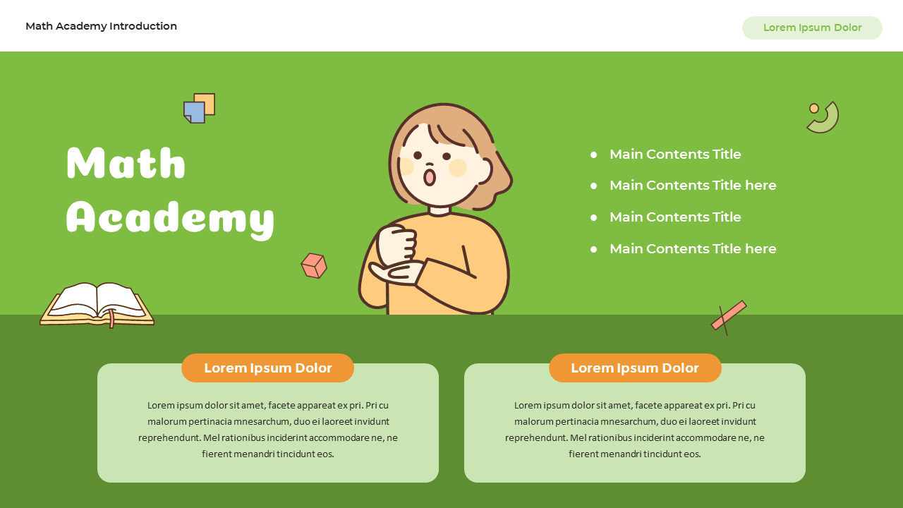Math Academy Introduction Easy Presentation Template