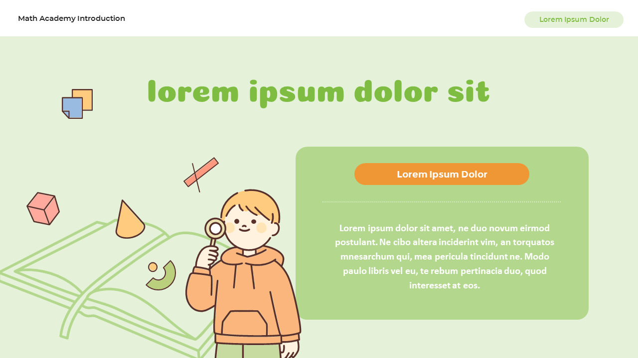 Math Academy Introduction Easy Presentation Template