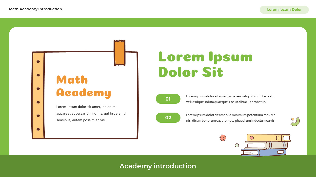 Math Academy Introduction Easy Presentation Template