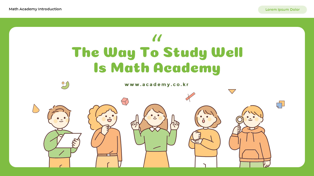 Math Academy Introduction Easy Presentation Template