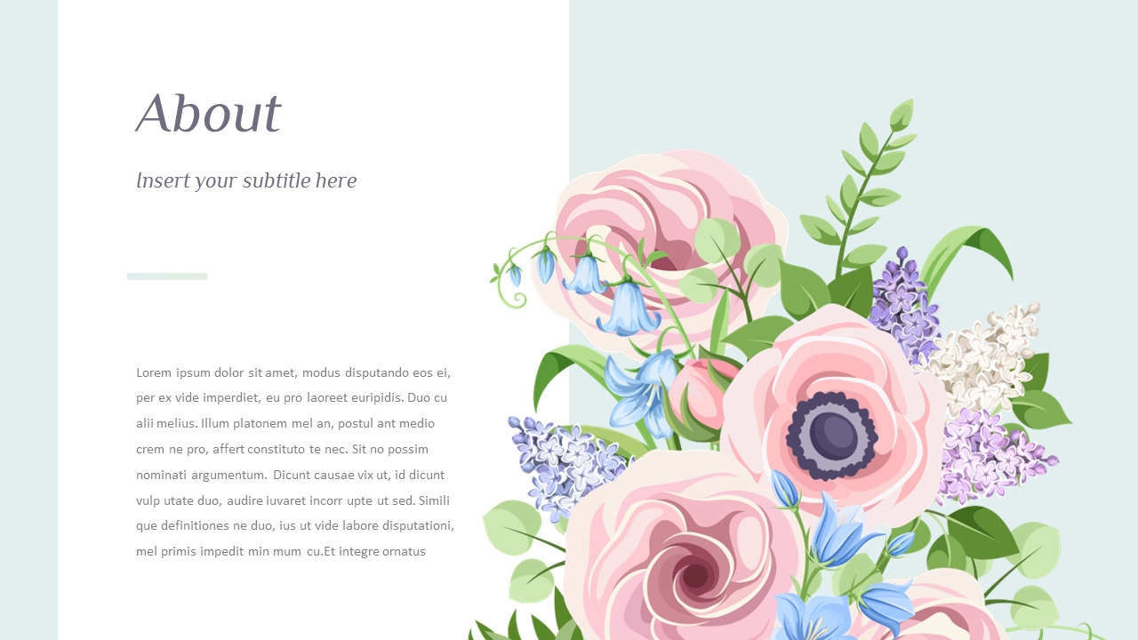 Spring Flowers Design pitch deck powerpoint templates