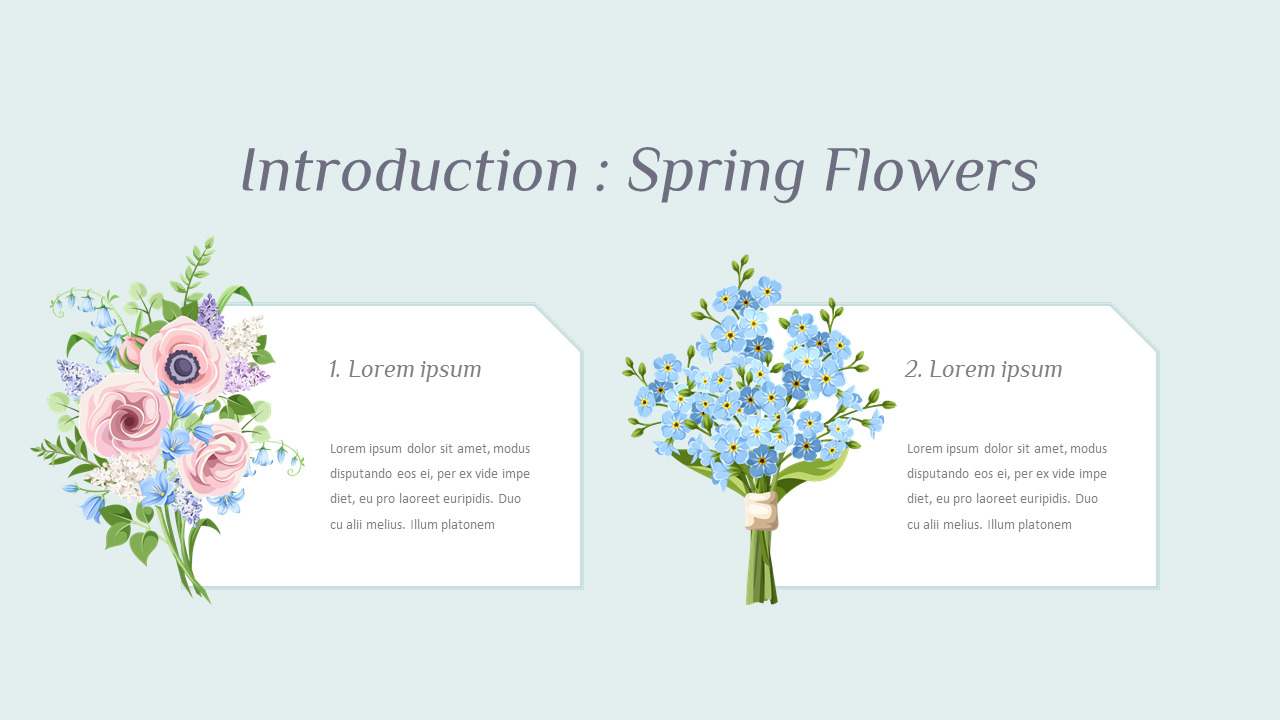 Spring Flowers Design pitch deck powerpoint templates