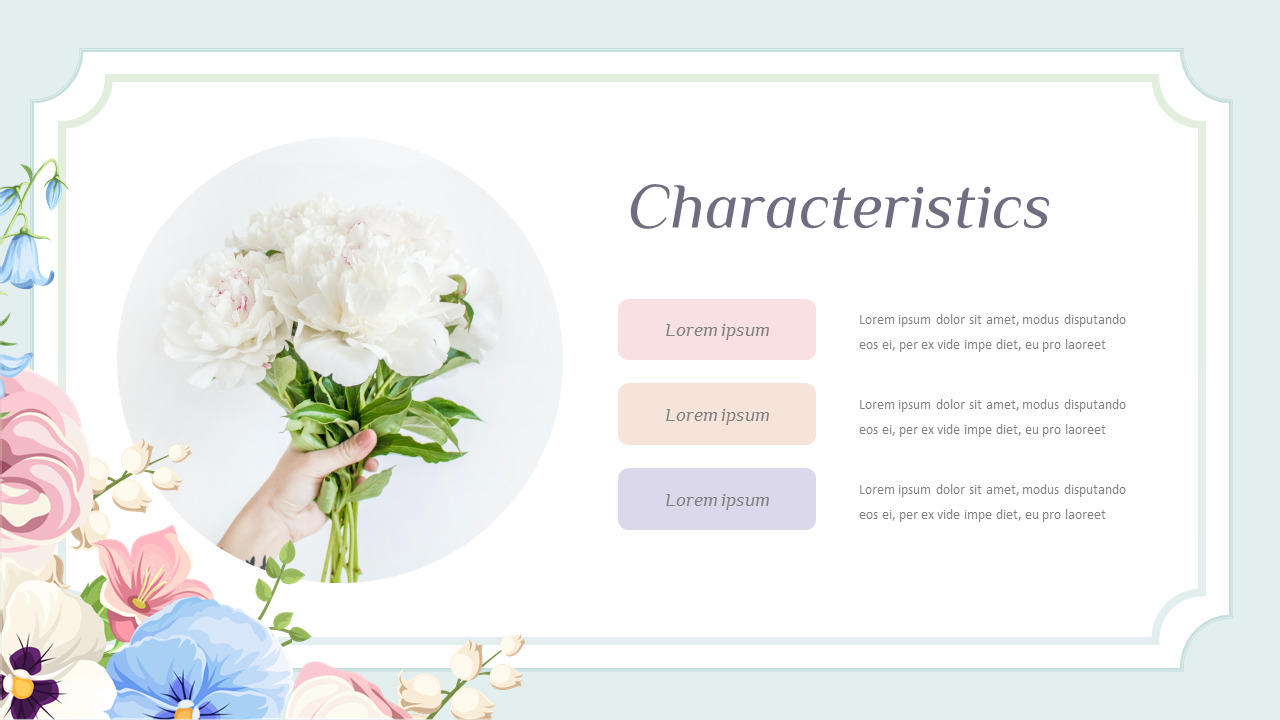 Spring Flowers Design pitch deck powerpoint templates