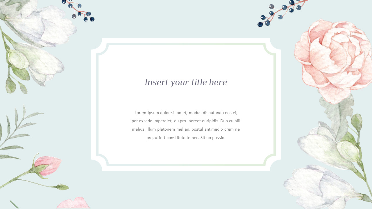 Spring Flowers Design pitch deck powerpoint templates
