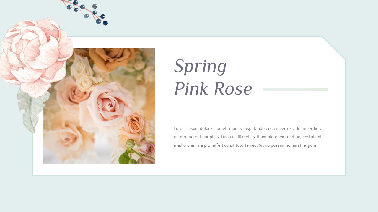 Spring Flowers Design pitch deck powerpoint templates