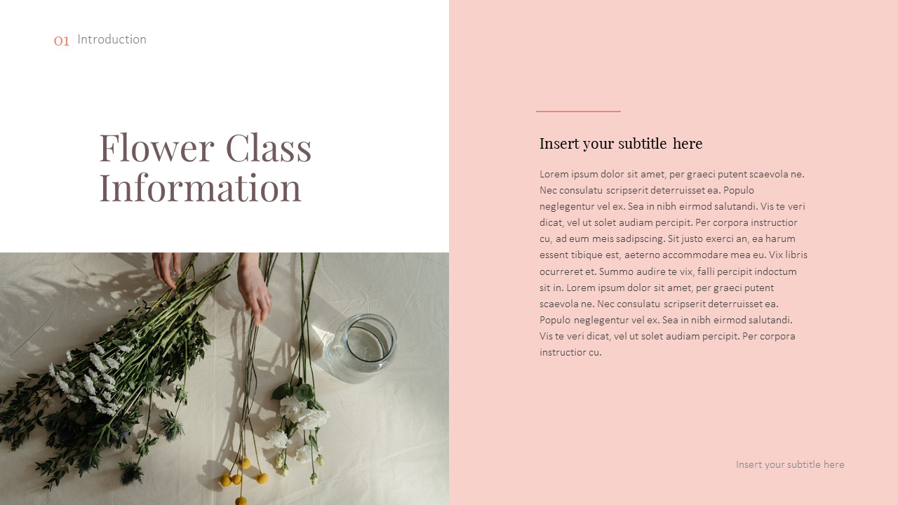 Floral Design Class Google Slides Templates|Lifestyle