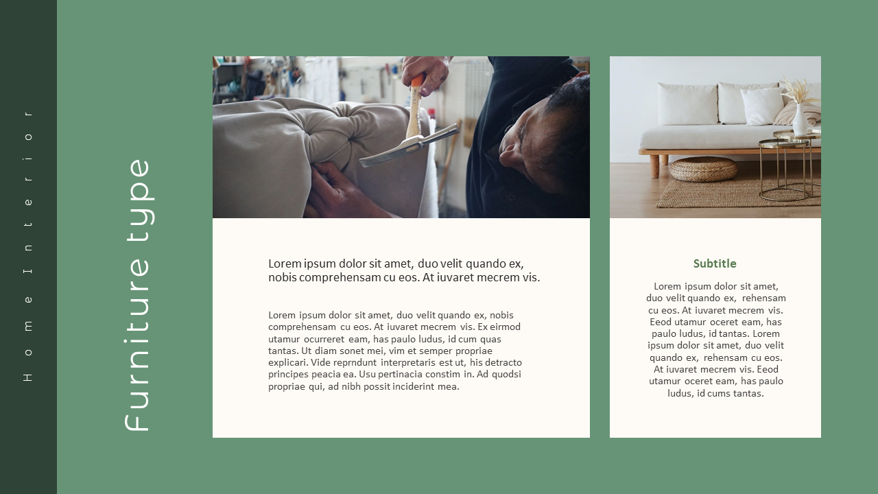 Home & Living Interior Google Slides to PowerPoint|Construction