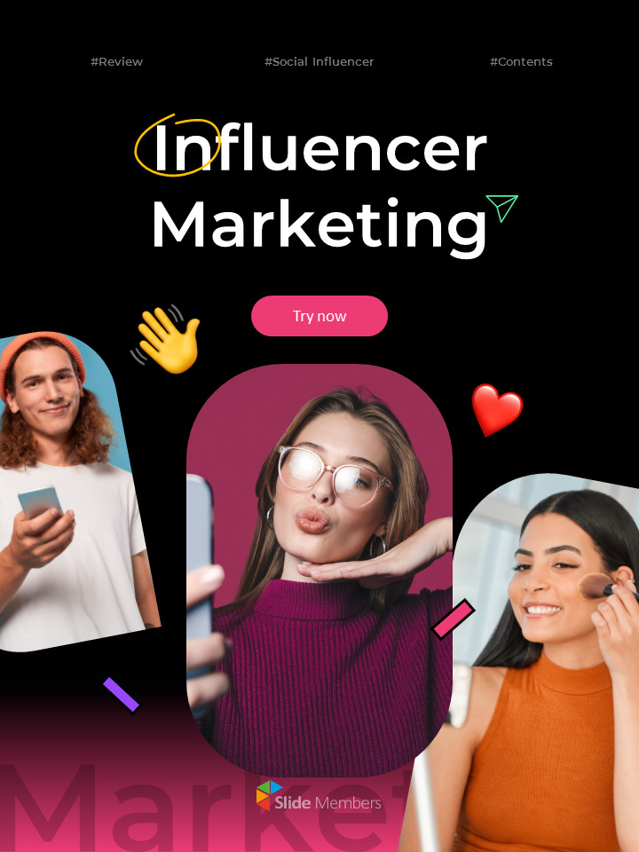 Influencer Marketing powerpoint design templates