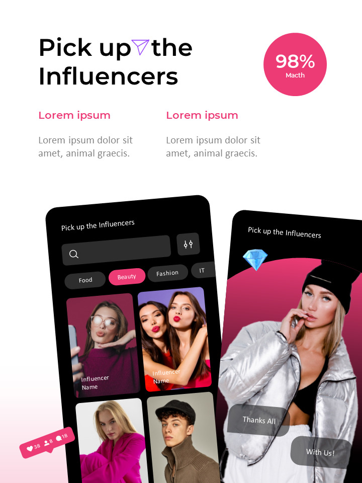 Influencer Marketing powerpoint design templates