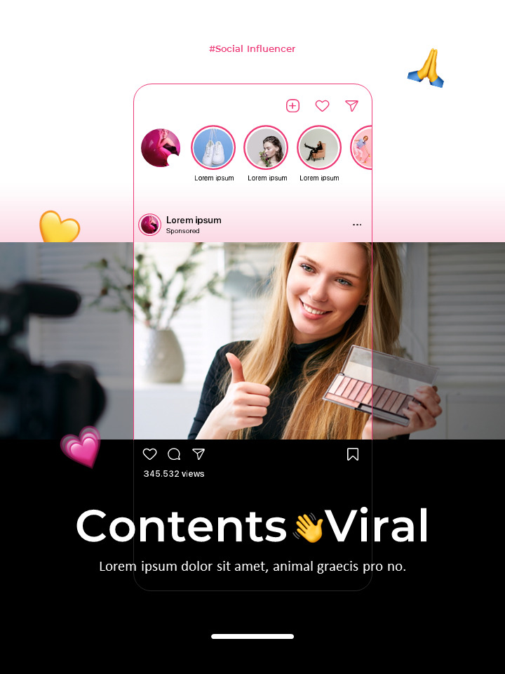 Influencer Marketing powerpoint design templates