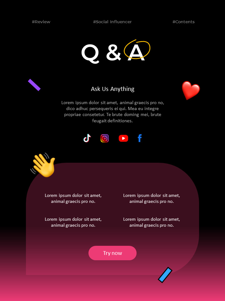Influencer Marketing powerpoint design templates