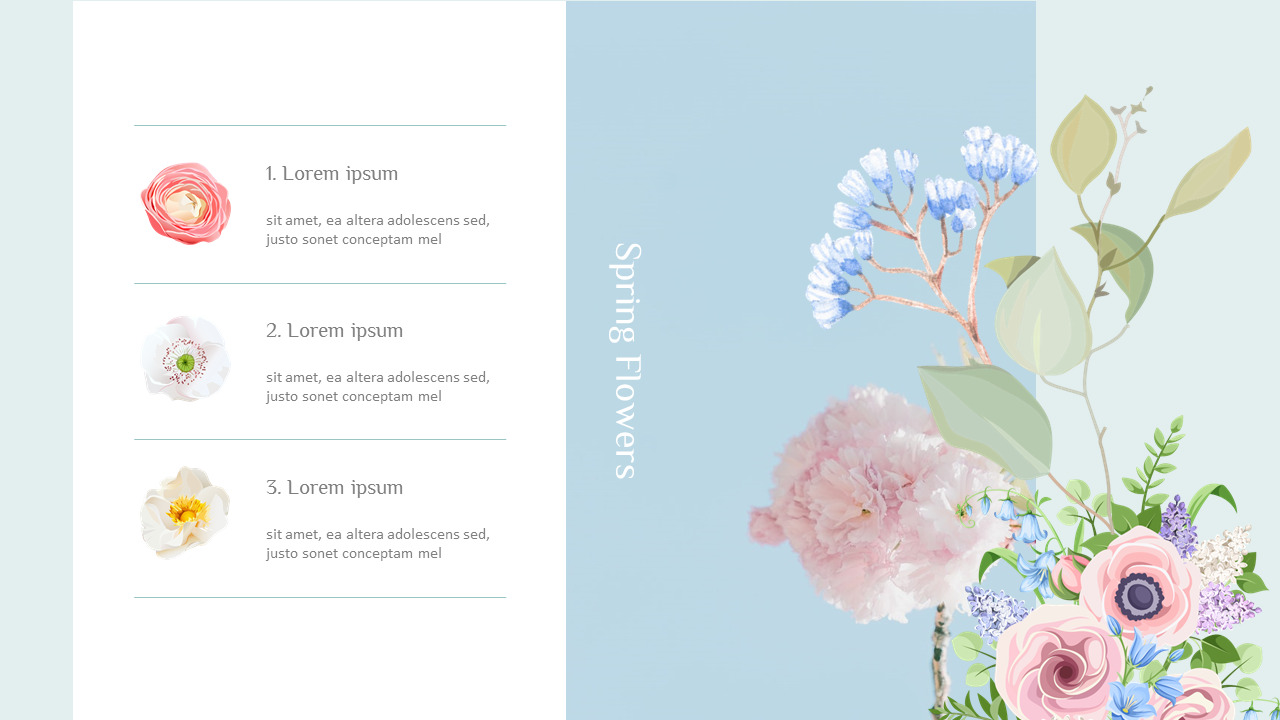 Spring Flowers Design Best Google Slides