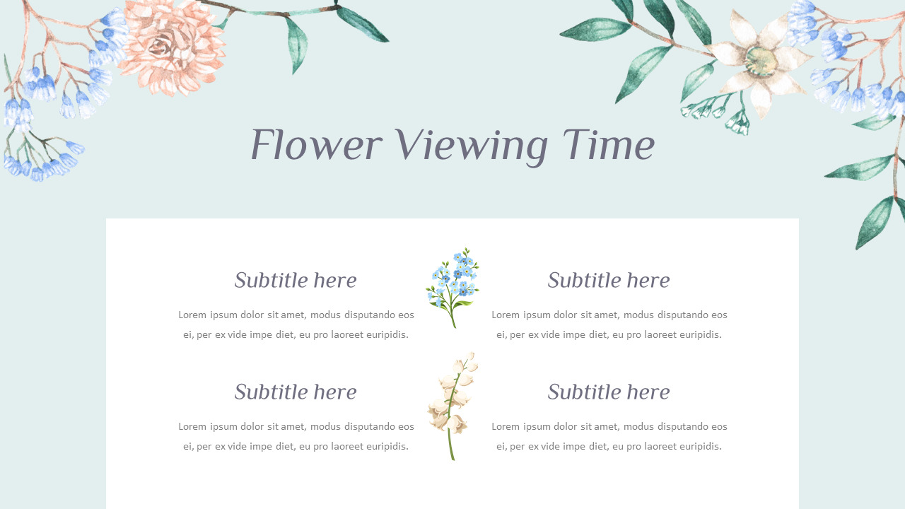 Spring Flowers Design Best Google Slides