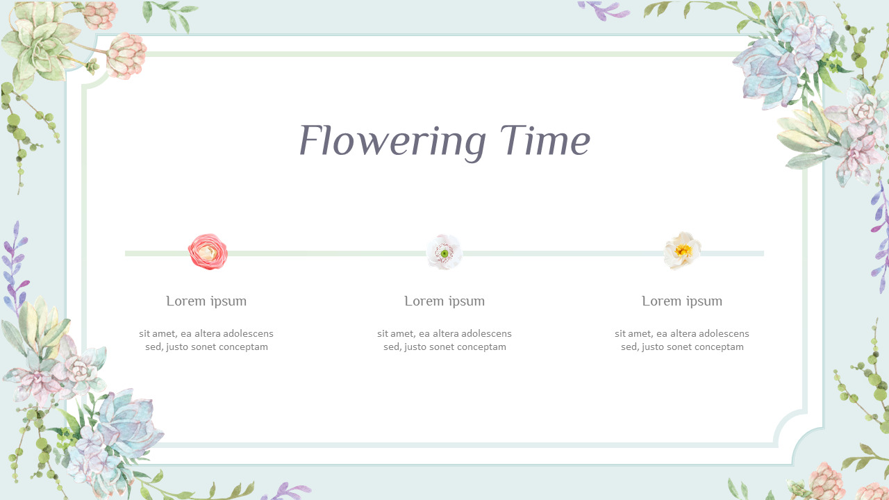Spring Flowers Design Best Google Slides