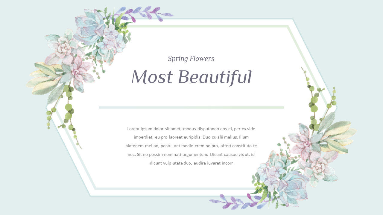 Spring Flowers Design Best Google Slides