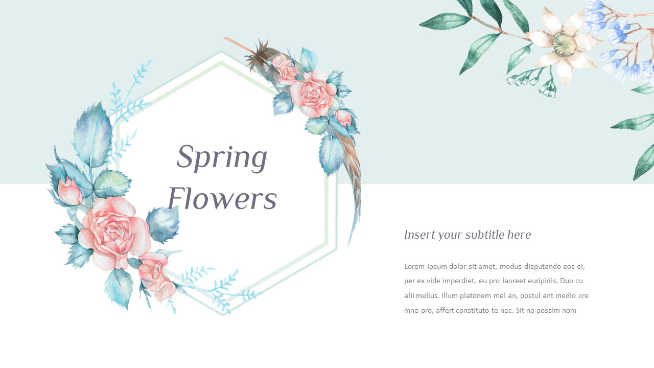 Spring Flowers Design Best Google Slides