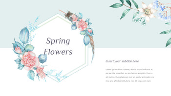 Spring Flowers Design Best Google Slides