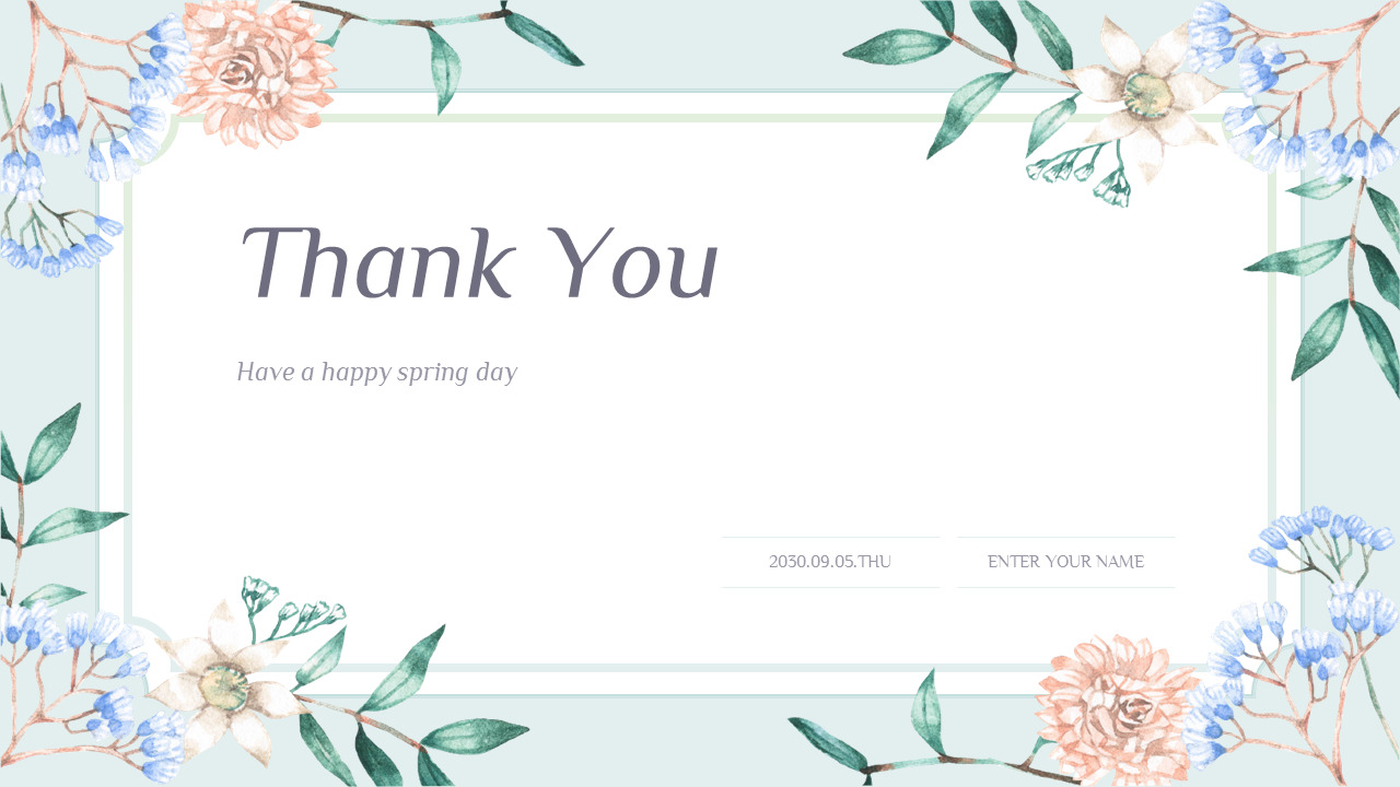 Spring Flowers Design Best Google Slides