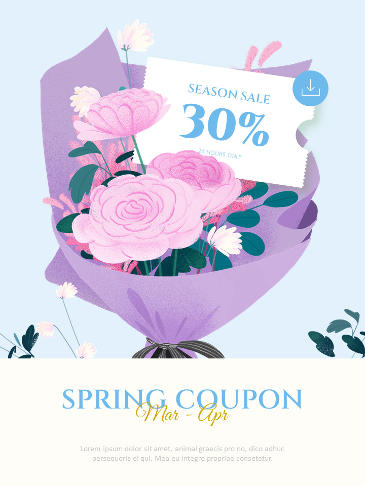 Spring Sale Coupon Event professional google slides presentation