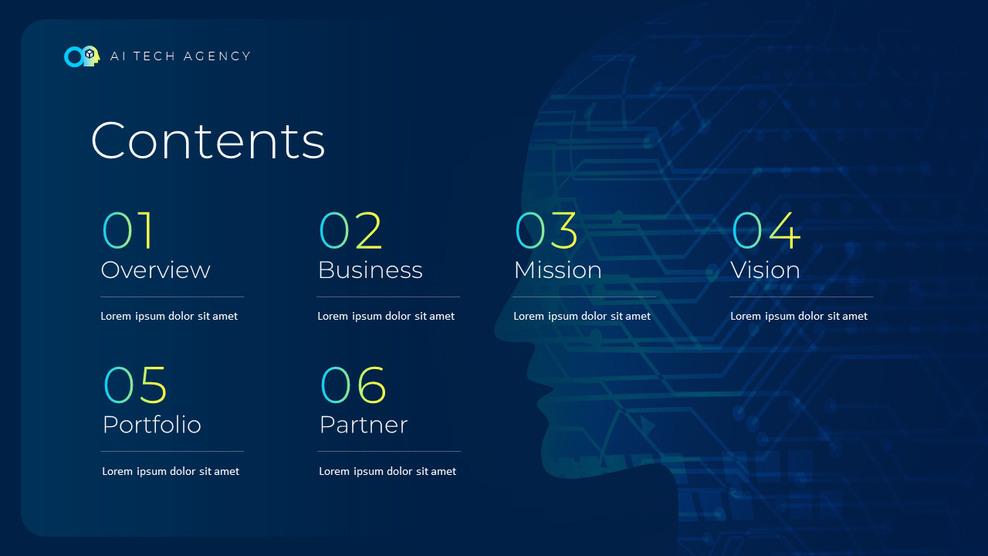 AI TECH Agency Business plan PPT Download