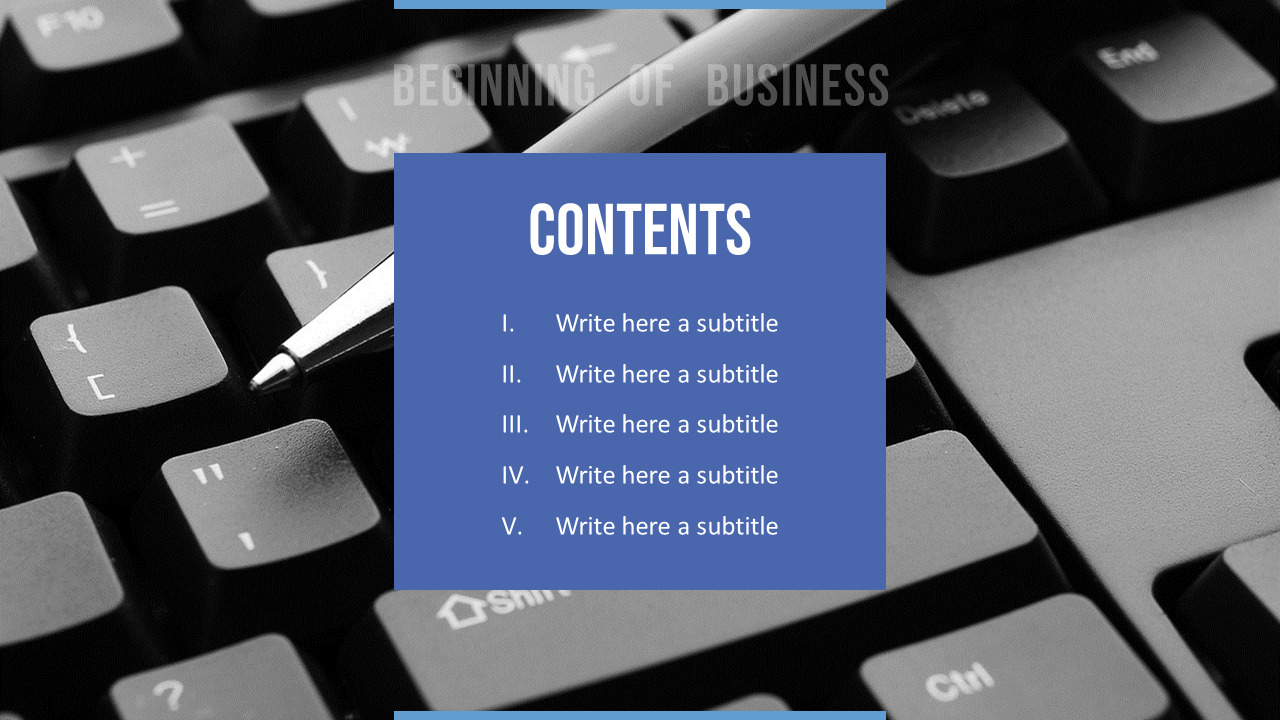 Free free powerpoint slides - Beginning of Business|Templates