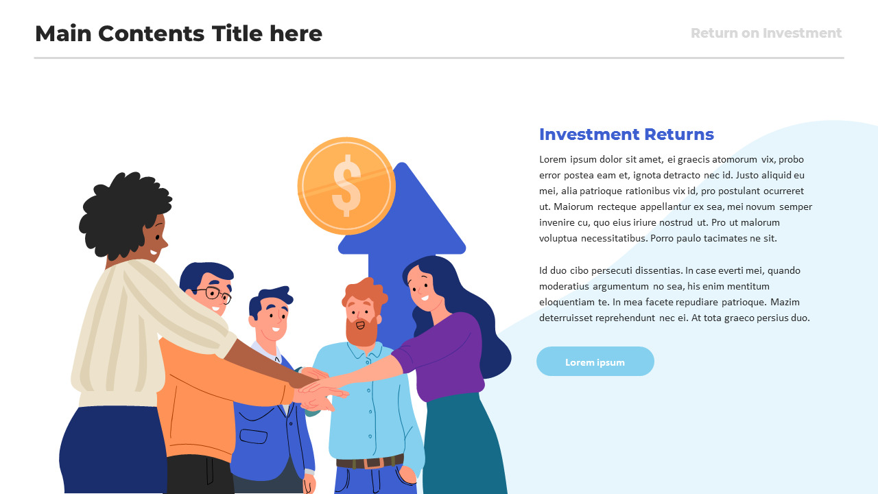 Return on Investment (ROI) ppt template ppt