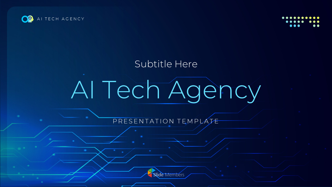 AI TECH Agency Simple Presentation Google Slides Template