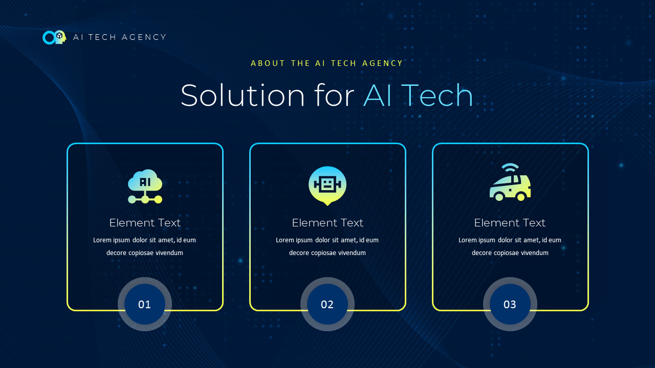 AI TECH Agency Simple Presentation Google Slides Template