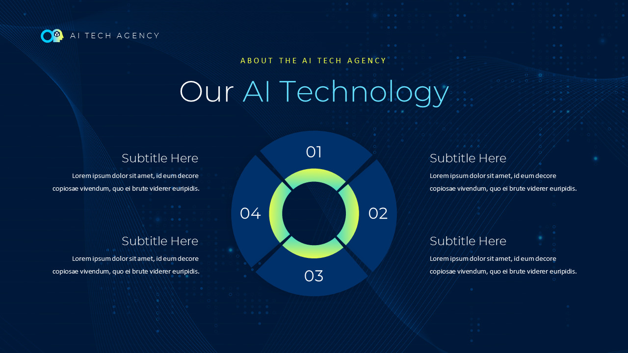 AI TECH Agency Simple Presentation Google Slides Template