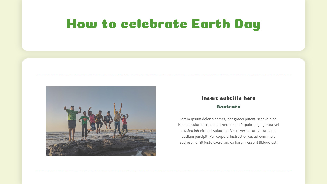 Earth day google google slides template
