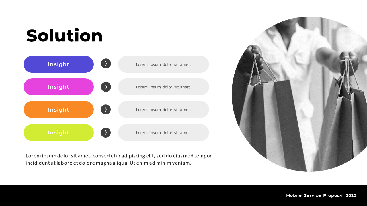 Mobile Service Proposal (Shopping App) Theme PT Templates
