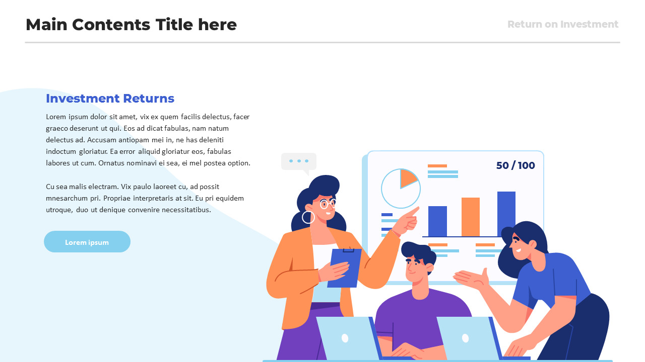 Return on Investment (ROI) Easy Google Slides Template