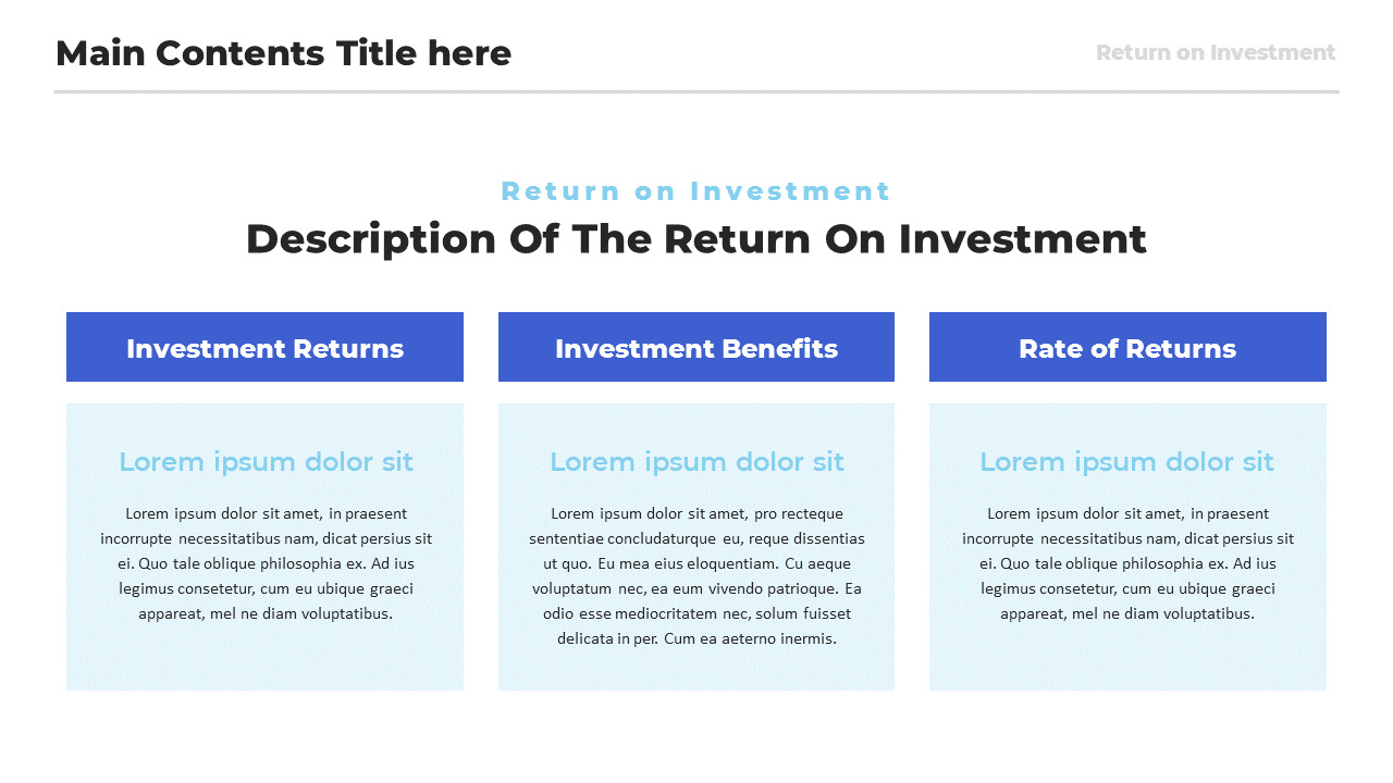 Return on Investment (ROI) Easy Google Slides Template