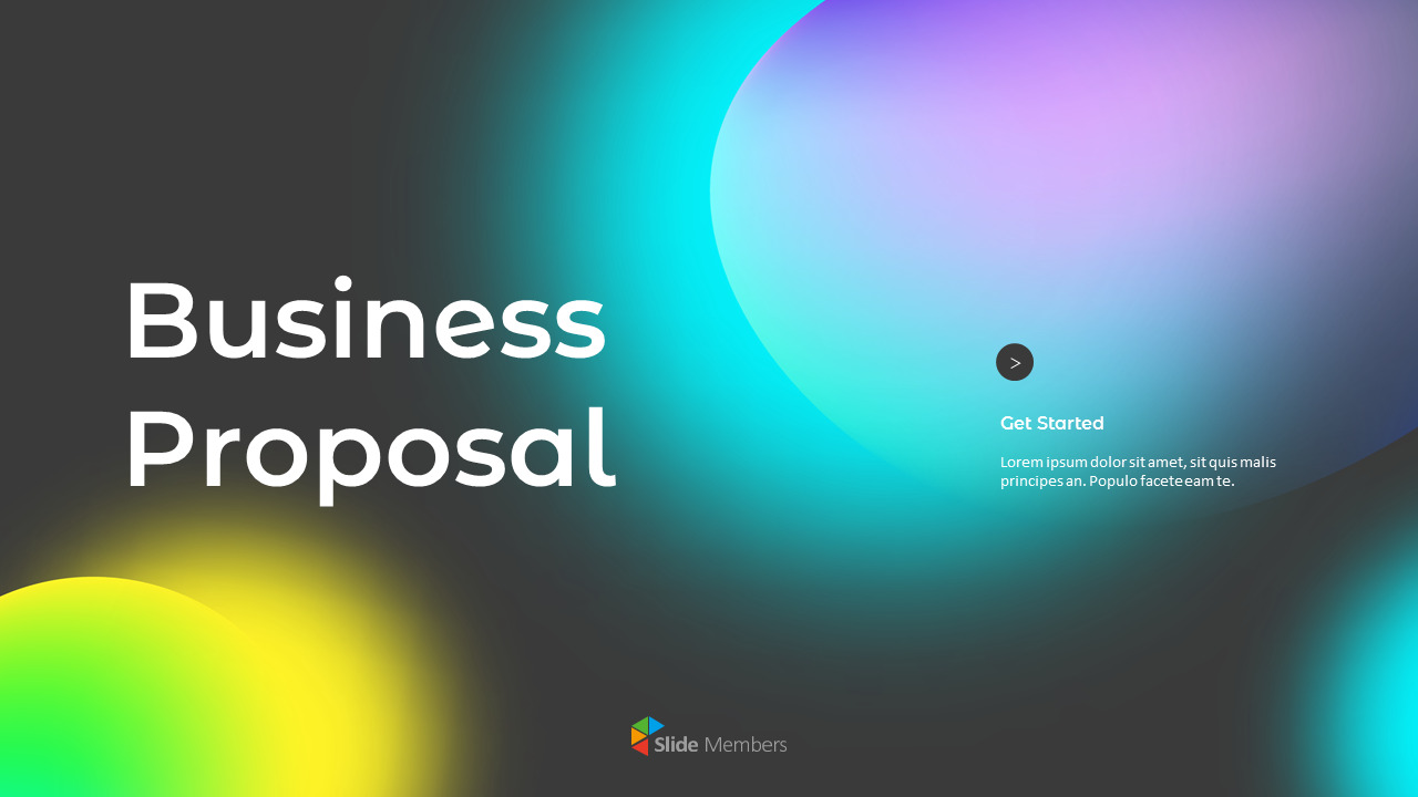 Abstract Gradient Design Business Proposal startup pitch deck ppt