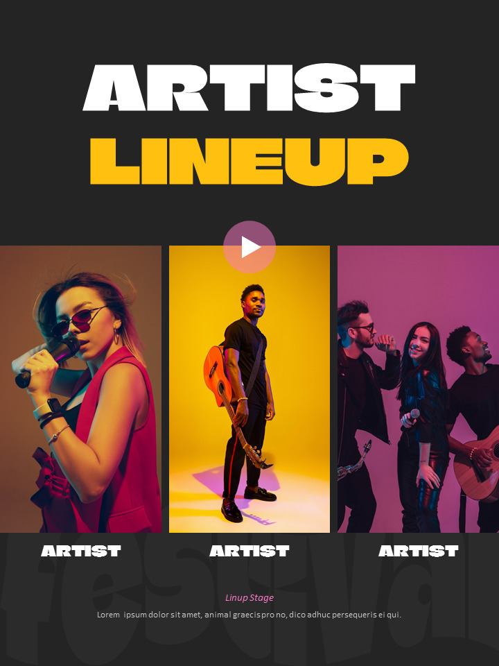 Music Festival template google slides business