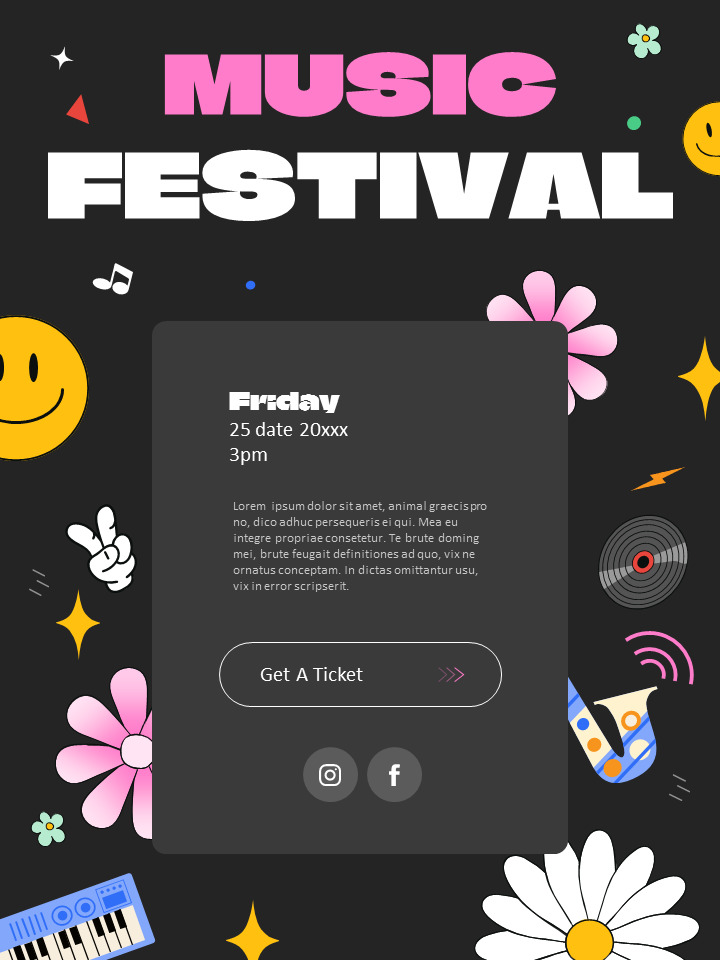 Music Festival template google slides business